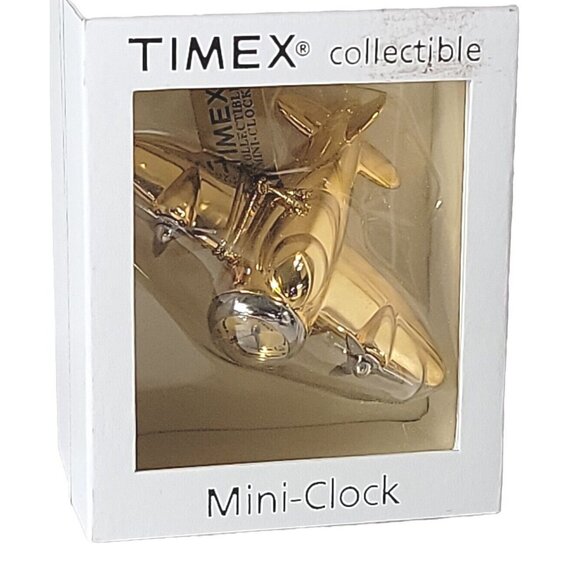 Clock | Office | Timex Golden Airplane Desk Clock New In Box W Manual ...